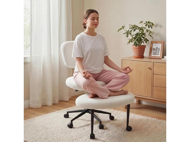 Click here for Waleaf Ergonomic Cross Legged Office Chair with Wh... prices