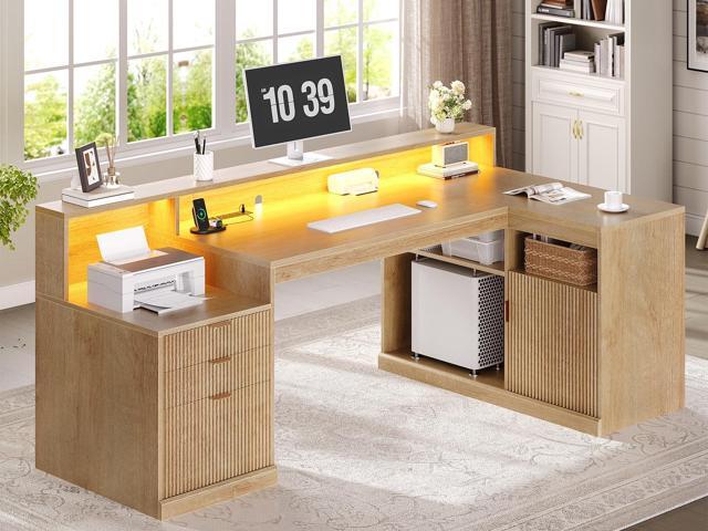 Click here for 64 L Shaped Computer Desk with File Storage  Home... prices