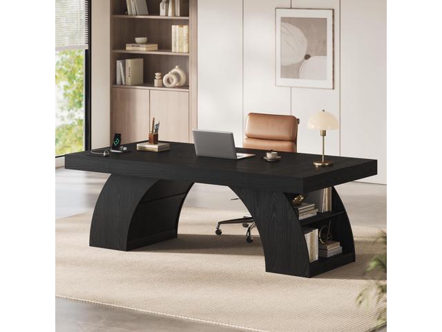 Click here for 70.9 Inch Executive Desk  Large Office Desk with P... prices