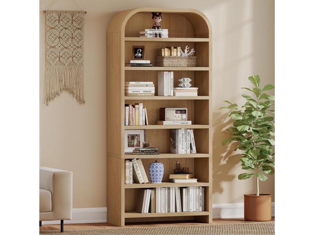 Click here for LEVNARY 70 Tall Arched Bookcase  7-Tier Freestandi... prices