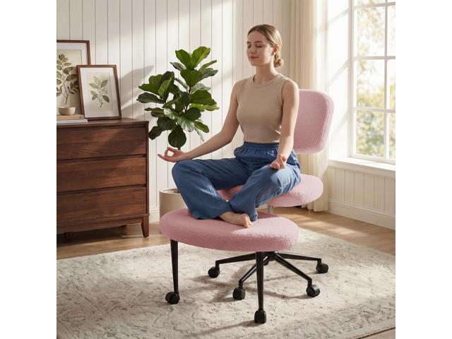 Click here for VITESSE Cross-Legged Ergonomic Chair 360° Swivel w... prices