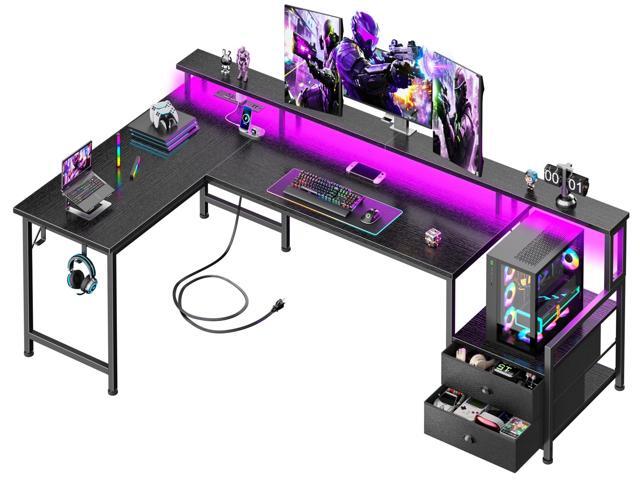 Click here for 66 L Shaped Gaming Desk with Drawers and Storage S... prices