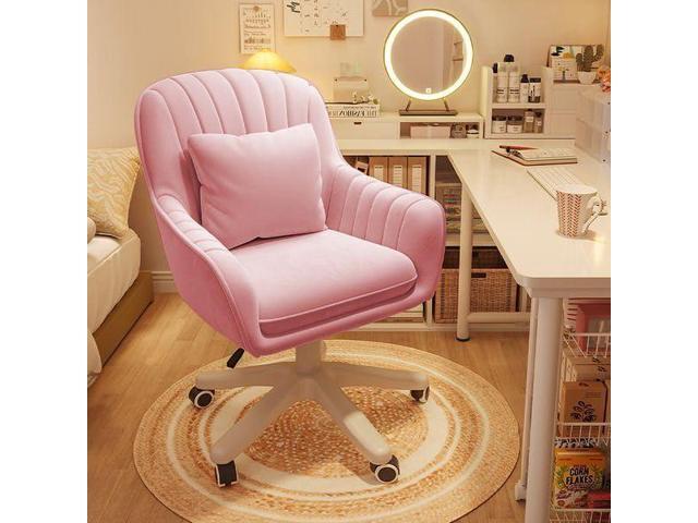 Click here for Velvet Desk Chair with Pillow Upholstered Vanity C... prices