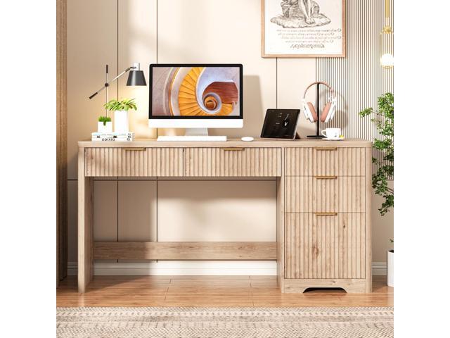 Click here for Vabches 59 Fluted Executive Desk with Adjustable F... prices