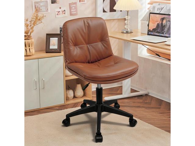 Click here for Vanity Chair with Back  PU Leather Swivel Office D... prices