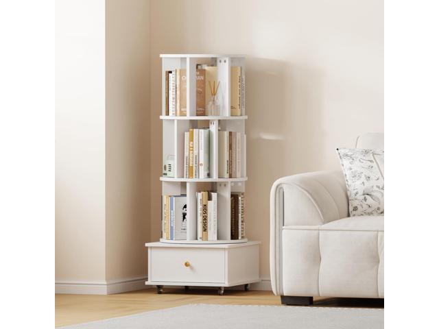 Click here for 360° Rotating Bookshelf with Metal Wheels & Drawer... prices