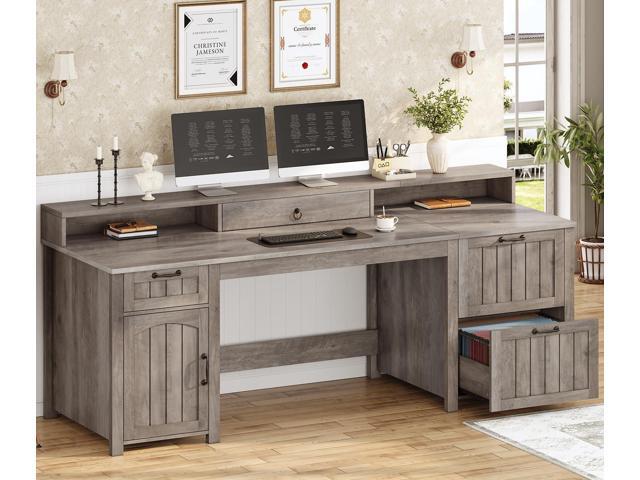 Click here for SEDETA Farmhouse 63 Executive Desk  Wood Computer... prices