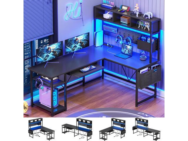 Click here for SEDETA L Shaped Gaming Desk with Hutch  57.5 Rever... prices