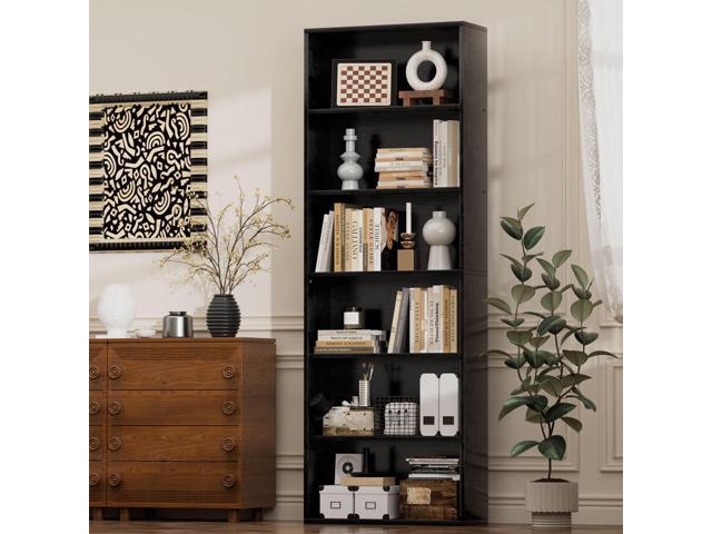 Click here for JAMFLY Narrow Tall Bookshelf 6 Shelf Bookcase Vert... prices