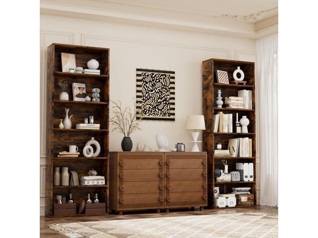 Click here for JAMFLY Narrow Tall Bookshelf 6 Shelf Bookcase Vert... prices