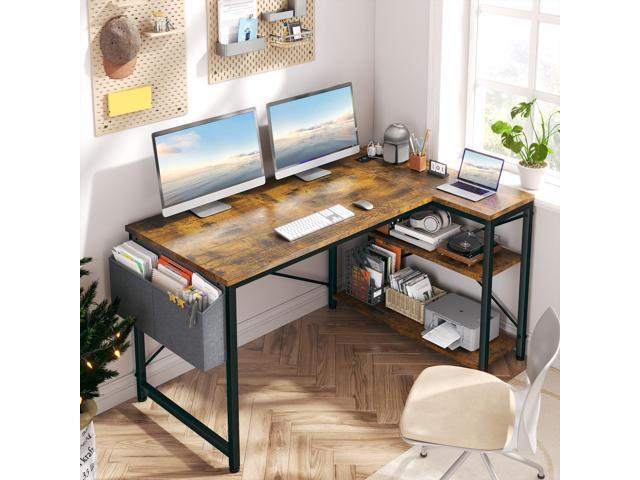 Click here for EnHomee 48 Small L Shaped Computer Desk with Power... prices
