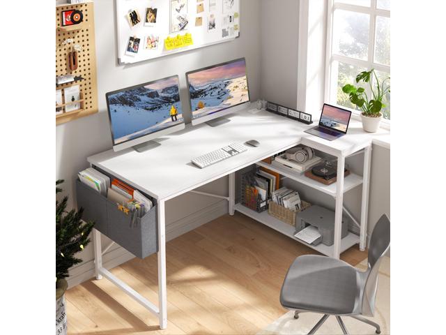 Click here for EnHomee 48 Inch L Shaped Computer Desk with Storag... prices