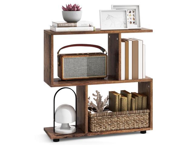 Click here for LOKO 3-Tier Geometric Bookshelf  S-Shaped Open Boo... prices