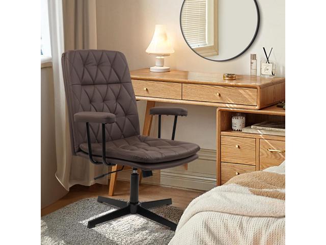 Click here for CLATINA Office Chair No Wheels  Leather Criss Cros... prices