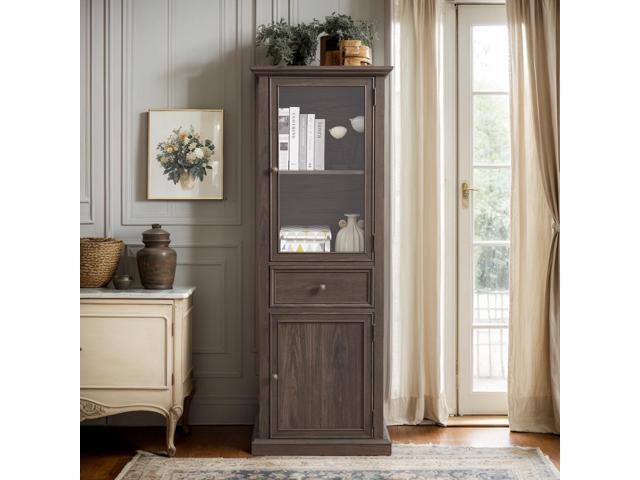 Click here for 65 Tall Bookcase with Tempered Glass Door  Elegant... prices