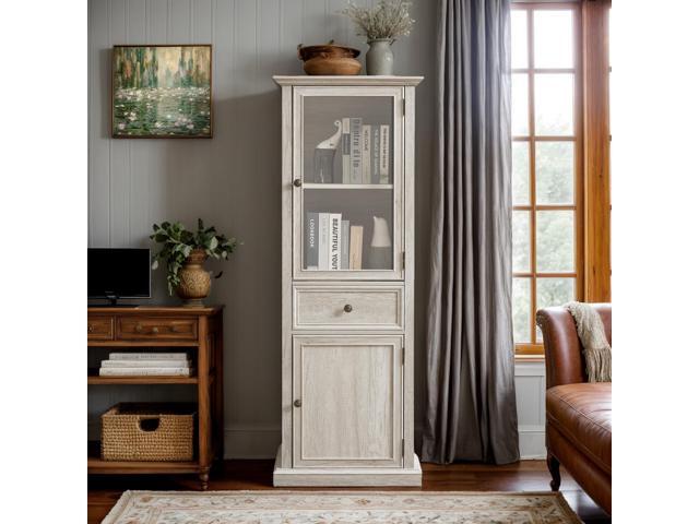 Click here for 65 Tall Bookcase with Tempered Glass Door  Elegant... prices