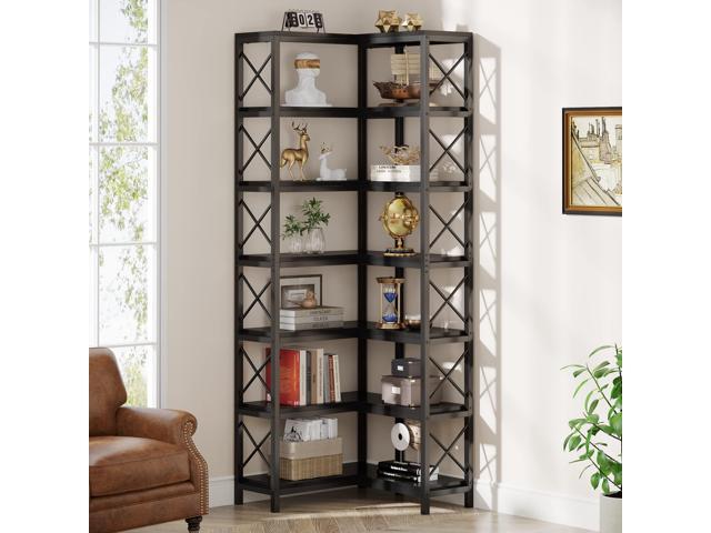 Click here for Tribesigns 7-Tier Corner Bookcase  Industrial Larg... prices