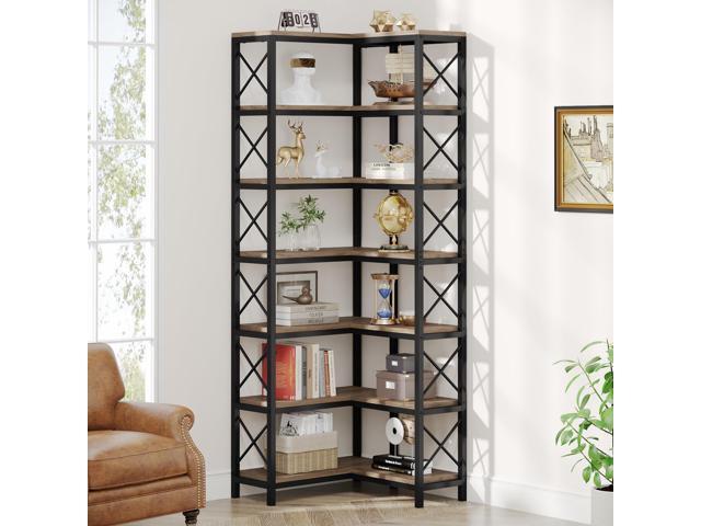 Click here for Tribesigns 7-Tier Corner Bookcase  Industrial Larg... prices
