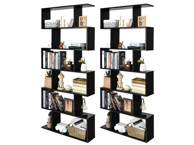Click here for Giantex Geometric Bookcase Set of 2  S-Shaped Wood... prices