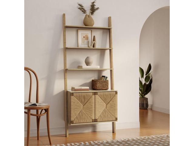 Click here for LuxenHome 71 Tall Ladder Bookshelf with Storage Ca... prices