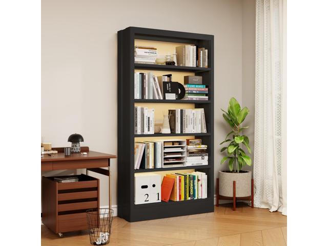 Click here for 5-Tier Bookcase and Bookshelf 71 Tall Black Metal... prices