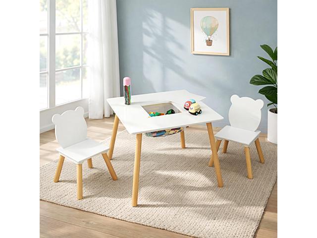 Click here for JOYMOR Kids Table and 2 Chairs Set with Storage &... prices