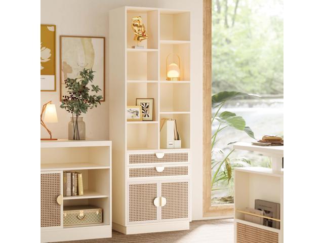 Click here for Wood Bookcase with 2 Drawers and Doors  8 Storage... prices