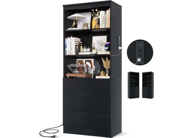 Click here for Aheaplus 71 Inches Bookshelf with USB Ports and Ou... prices