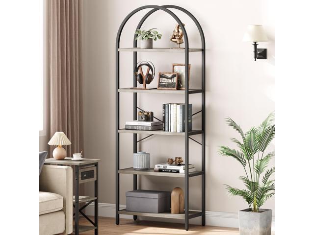 Click here for IDEALHOUSE Bookshelf 5 Tier Bookcase Arched Displa... prices