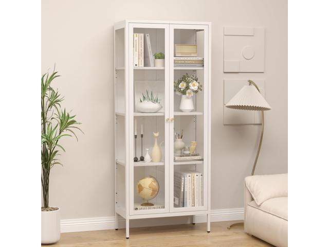 Click here for 66 Display Cabinet with Tempered Glass Metal Curio... prices