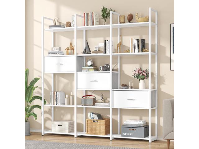 Click here for 73.6 Tall Bookshelf with 3 Drawers and 16 Storage... prices