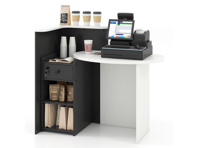 Click here for MAT EXPERT Reception Desk  Front Desk with Open Sh... prices