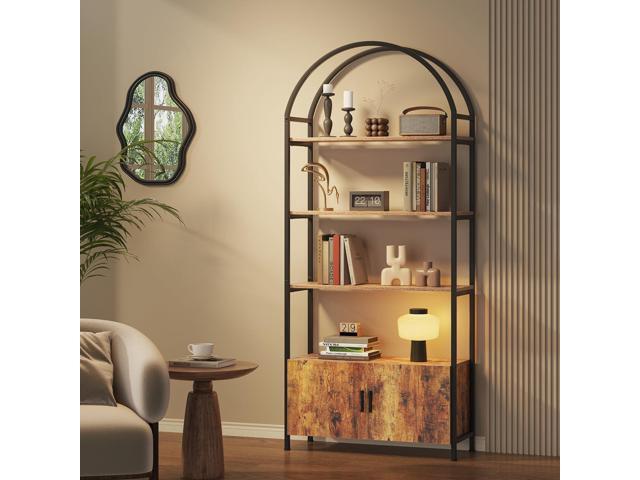 Click here for Arched Bookshelf with Doors  71 Tall Industrial Bo... prices