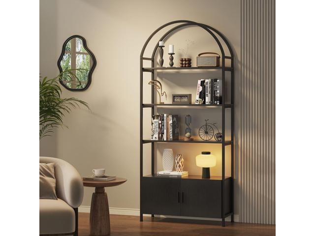 Click here for Arched Bookshelf with Doors  71 Tall Industrial Bo... prices