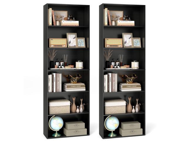 Click here for Tangkula 6-Tier Bookcase Set of 2  70 Tall Freesta... prices