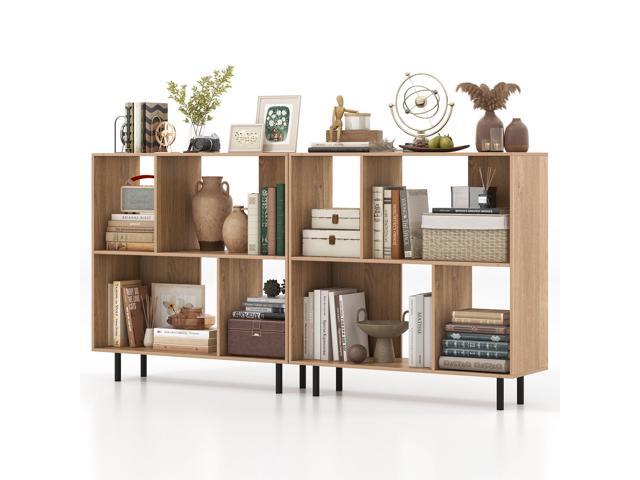 Click here for Tangkula 4 Cubby Open Bookcase  3-Tier Freestandin... prices