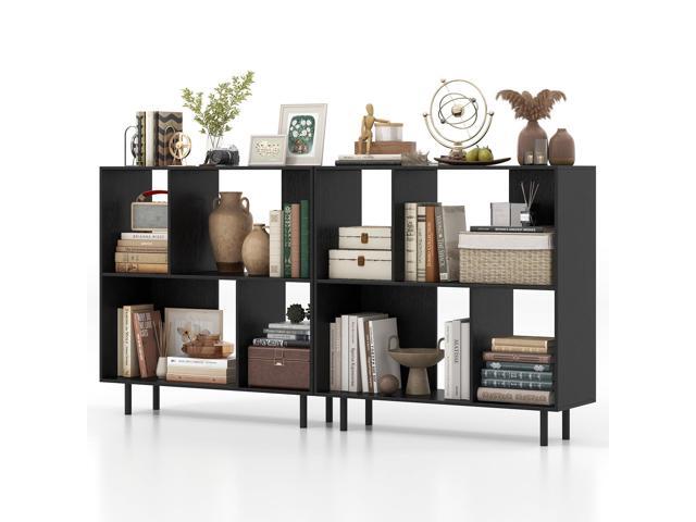 Click here for Tangkula 4 Cubby Open Bookcase  3-Tier Freestandin... prices
