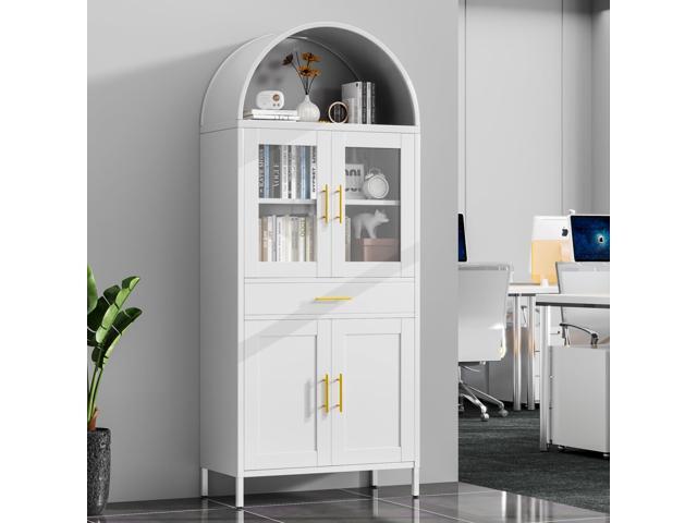 Click here for Aobabo Metal Arched Storage Display Cabinet  Kitch... prices