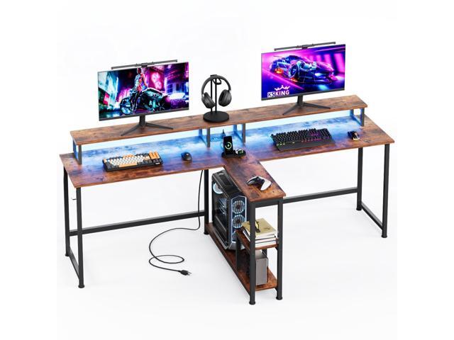 Click here for 83.7 Two Person Gaming Desk  Long Computer Office... prices