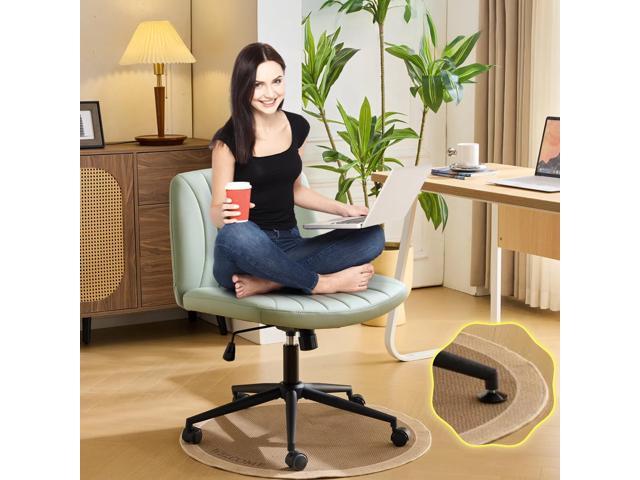 Click here for VINGLI Criss Cross Legged Chair Wide Comfy Office... prices