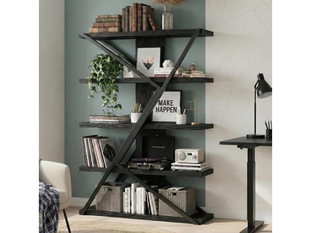 Click here for FUSUNBAO Industrial Bookshelf  Vintage 5-Tier Tall... prices