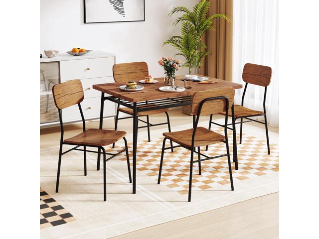 Click here for GOFLAME 5-Piece Dining Table Set for 4  Wood Recta... prices