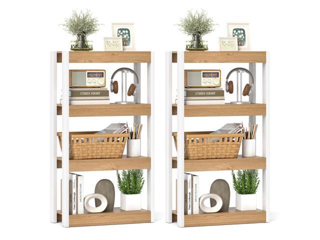 Click here for Giantex 4-Tier Bookshelves Set of 2  Wooden Bookca... prices