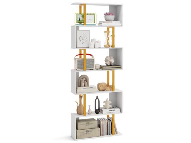 Click here for Tangkula 6-Tier Geometric Bookcase  74.5-Inch S-Sh... prices