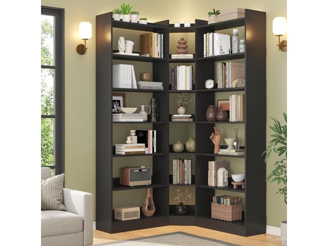 Click here for Semoic 70.8 Tall Corner Bookshelf  7 Tiers Large E... prices