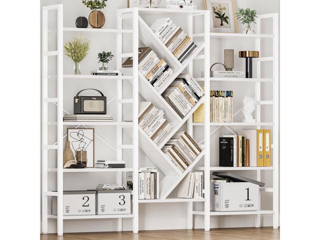 Click here for 70 Triple 5 Tier Book Shelf  Large Wooden Bookcase... prices