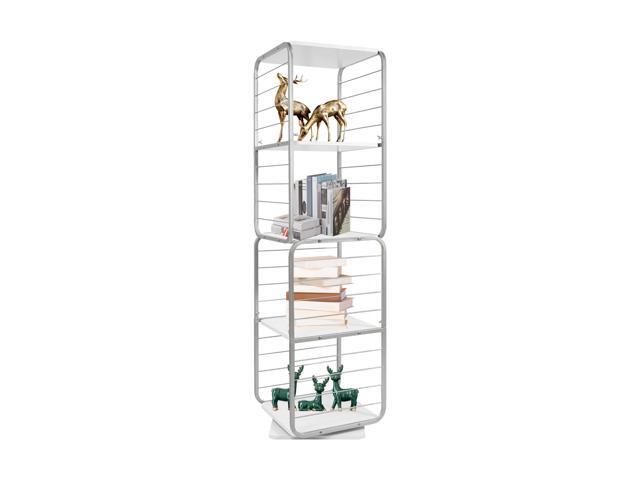 Click here for 4-Tier Corner Bookcase for Small Space  White Book... prices