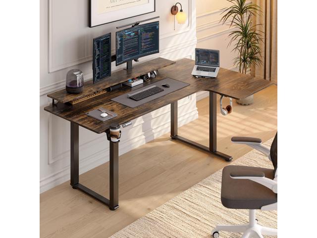 Click here for L Shaped Electric Standing Desk  71x43 Computer De... prices