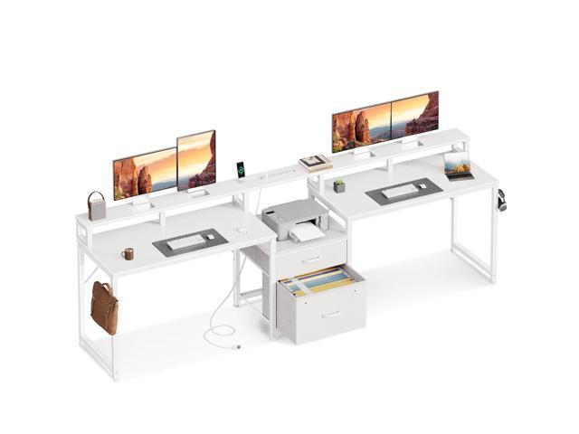 Click here for Coleshome 98 Inch 2 Person Gaming Computer Desk wi... prices