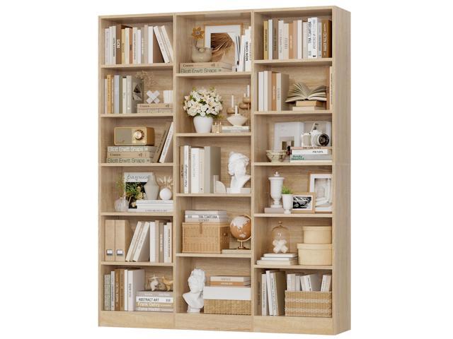 Click here for FACBOTALL Triple Wide Bookshelf  6 Tier Large Book... prices